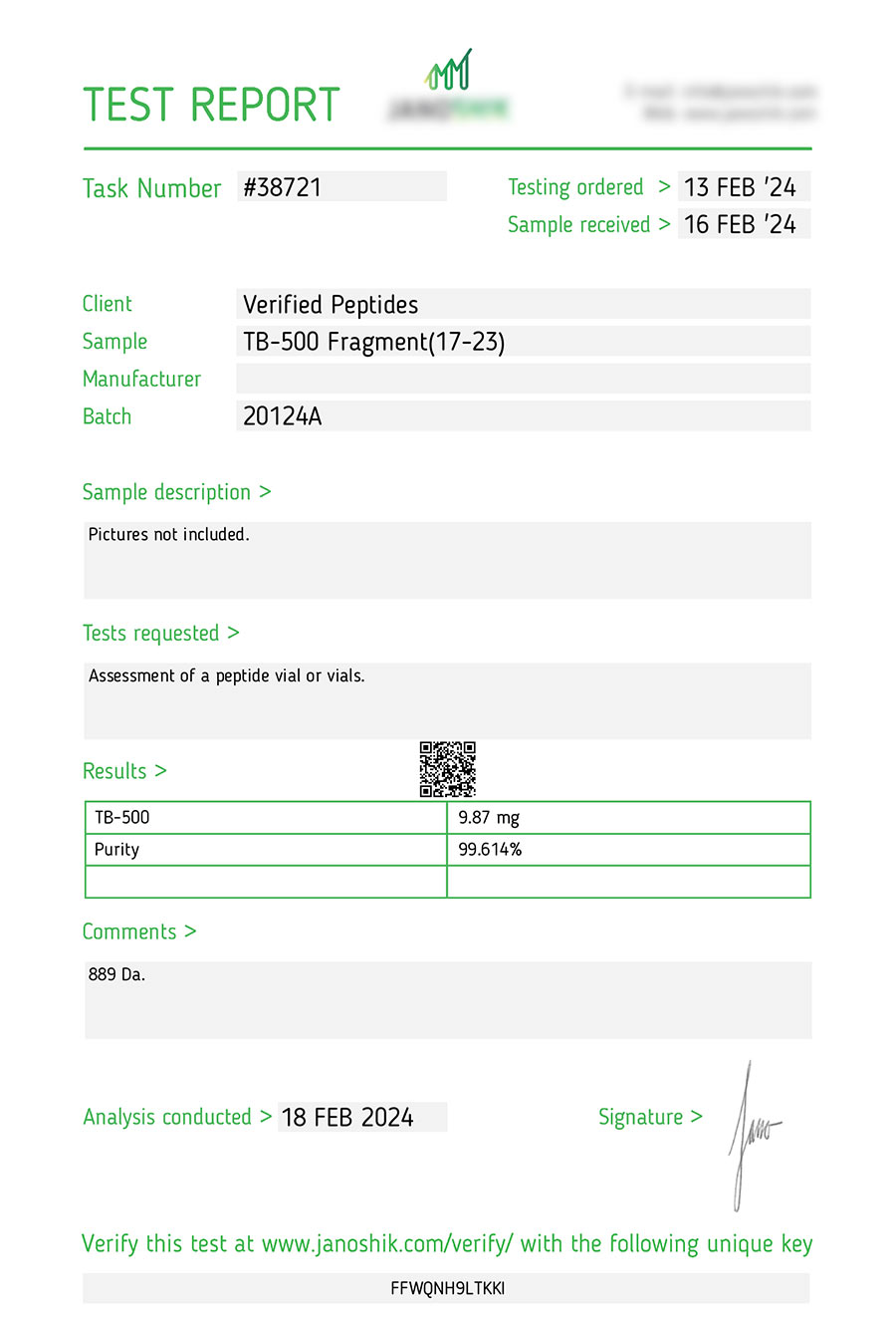 Buy Frag(17-23) TB-500 10MG Peptide - Lab Tested 99%+ Pure - Verified ...