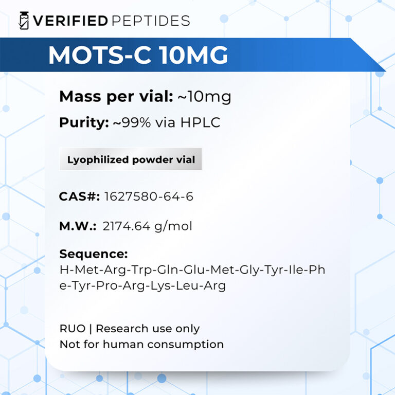 Buy MOTS-C Peptide (20MG) - Shop Research Peptides Online